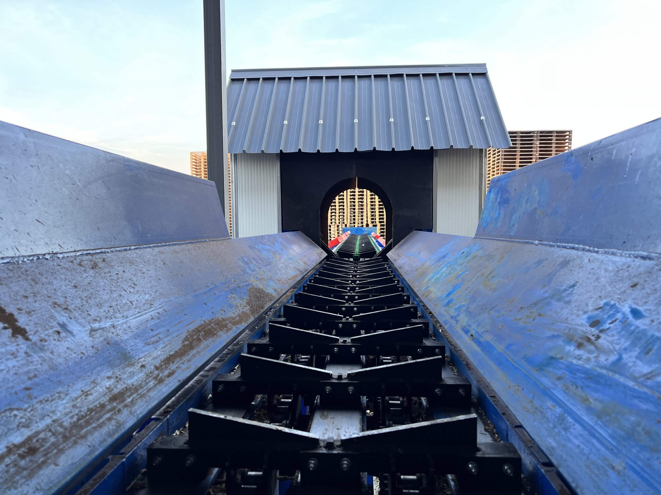 Log measuring and sorting line for sawmills with database